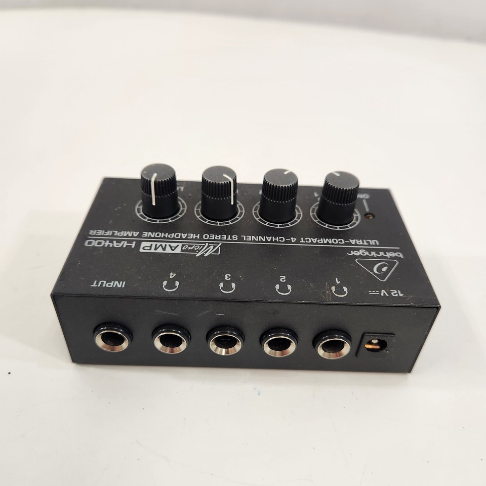 Behringer HA400 Microamp Ultra Compact 4 Channel Stereo Headphone ...