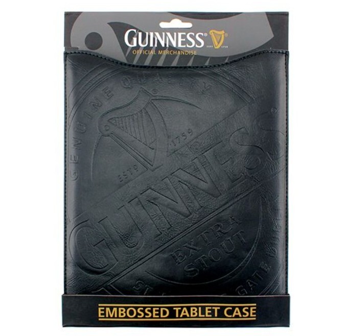 Guinness Black Leather Embossed Tablet iPad Case Cover Sleeve Fabric ...