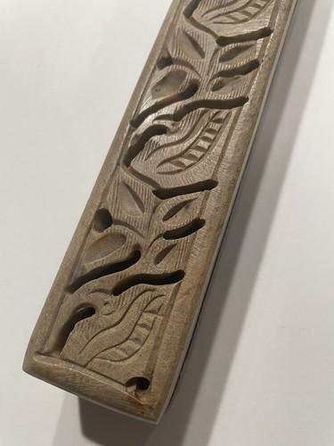 Carved All Soapstone Stick Incense Box Burner Handmade India Ash ...