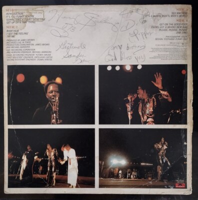 JAMES BROWN Autograph Signed -LIVE HOT ON THE ONE- Album LP Vinyl ...