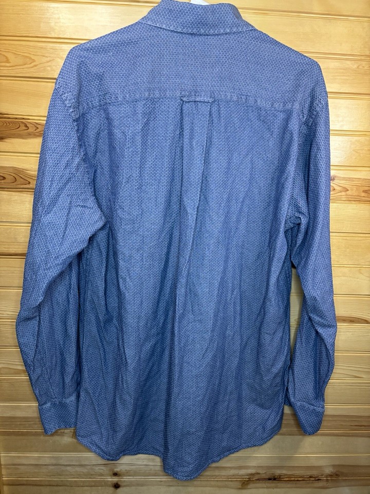 Orvis Long Sleeve Button Up Seersucker Shirt Men’s Medium Blue ...