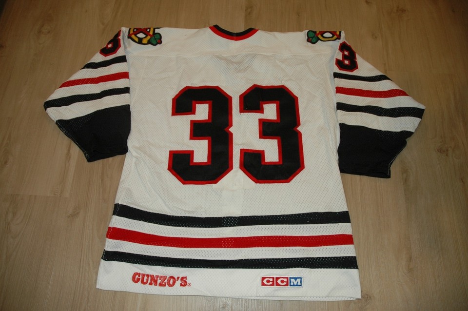 NHL Chicago Blackhawks #33 NOBR CCM mesh game worn/used vintage 1980s ...