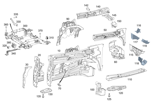 Genuine Mercedes-Benz Longitudinal Member 167-630-19-03 | eBay