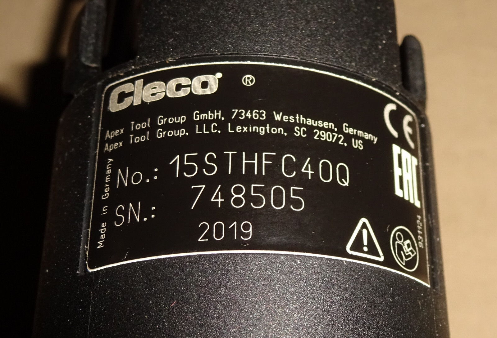 CLECO INLINE PULSE NUTRUNNER SHUT-OFF MODEL LEVER START 15STHFC40Q for ...