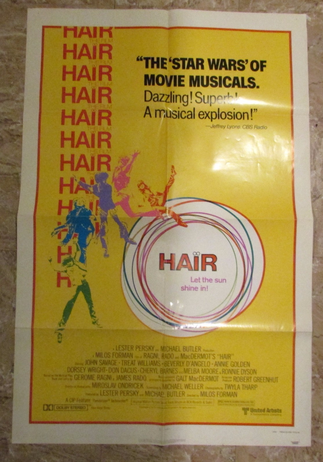 1979 HAIR Original Movie Poster 1-SH FVF 7.0 Beverly D'Angelo | eBay
