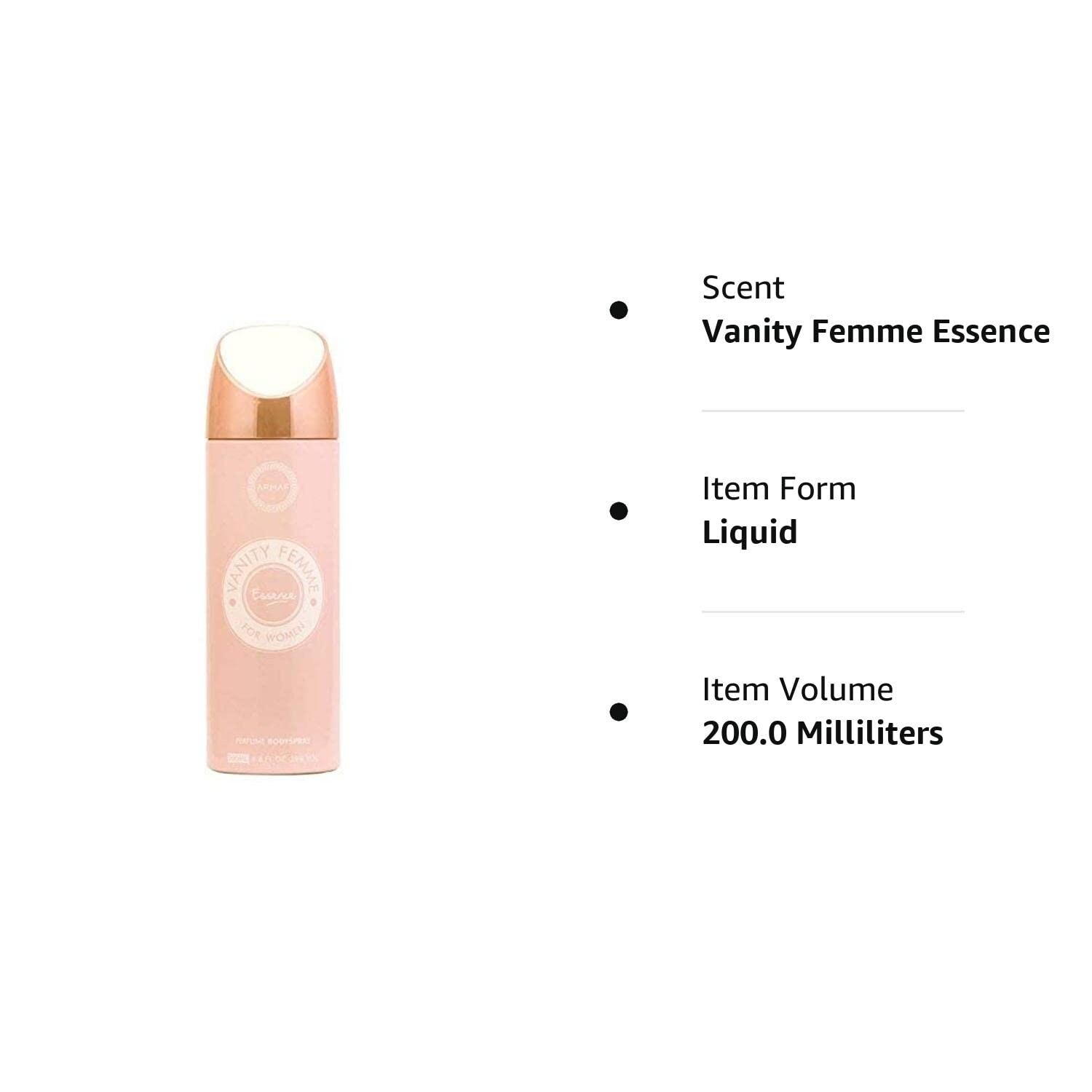 Buy 1 Get 2 Free! Armaf Vanity Femme Essence Perfume Body Spray for ...