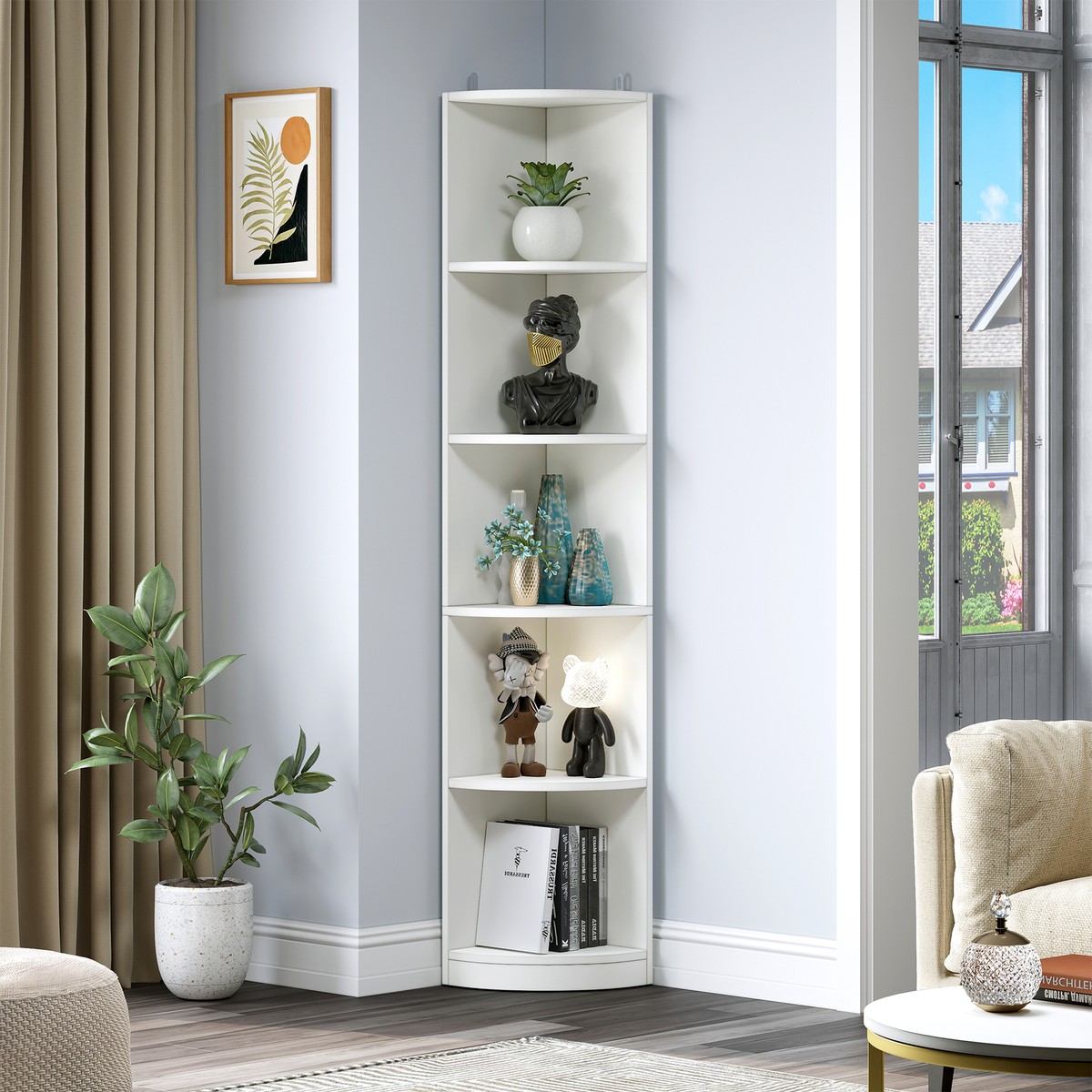 Tall Corner Shelf Unit