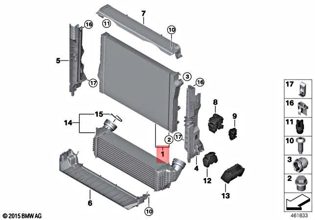 Genuine BMW X5 X6 F15 F16 X5 25d 25dX 28iX 30dX 35dX 35i Radiator ...