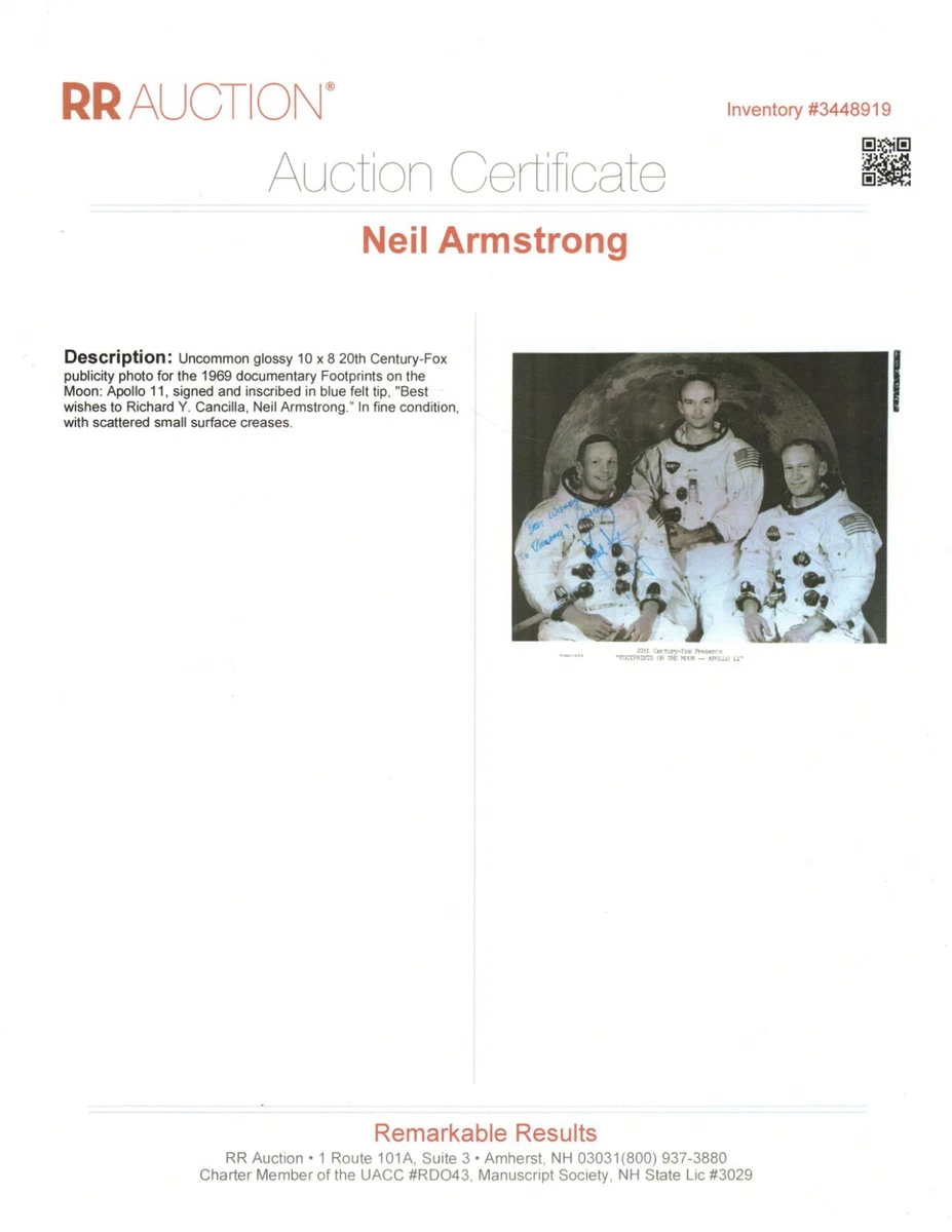 Neil Armstrong Auction