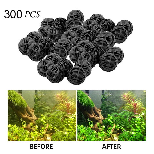 300PCS Bio Balls Aquarium Marine Fish Tank Pond Sump Filter Media ...