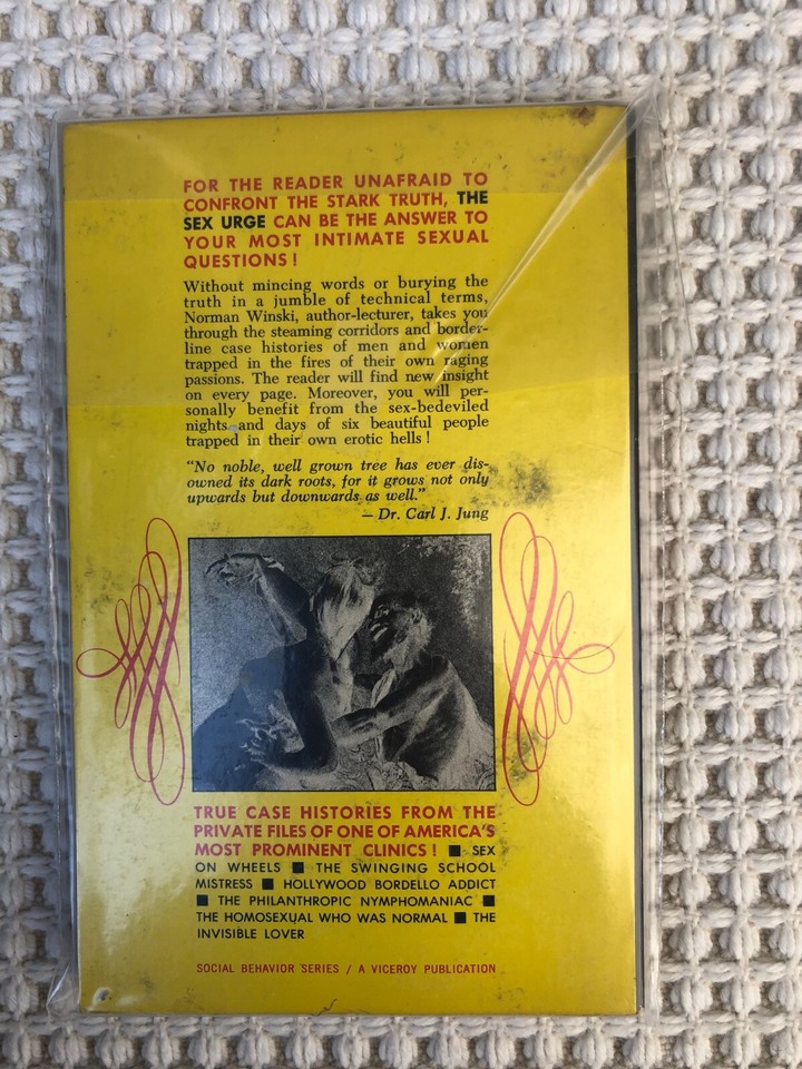 THE SEX URGE erotica sleaze 1965 paperback NORMAN WINSKI sexology case study | eBay