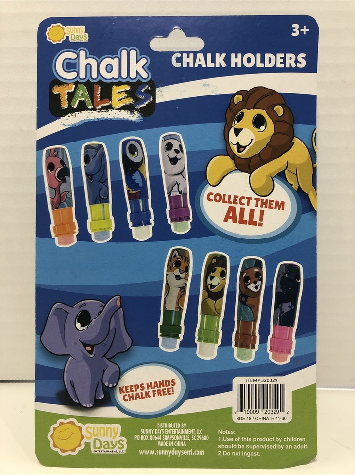 Sidewalk Chalk Tales 3-Colors and Clean Hand Holders 810009203292| eBay