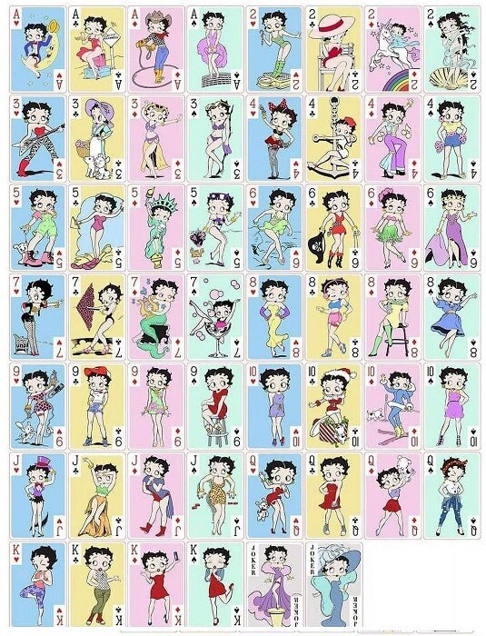 Betty Boop Playing Cards With 54 Different Images (1 Full Deck) | eBay