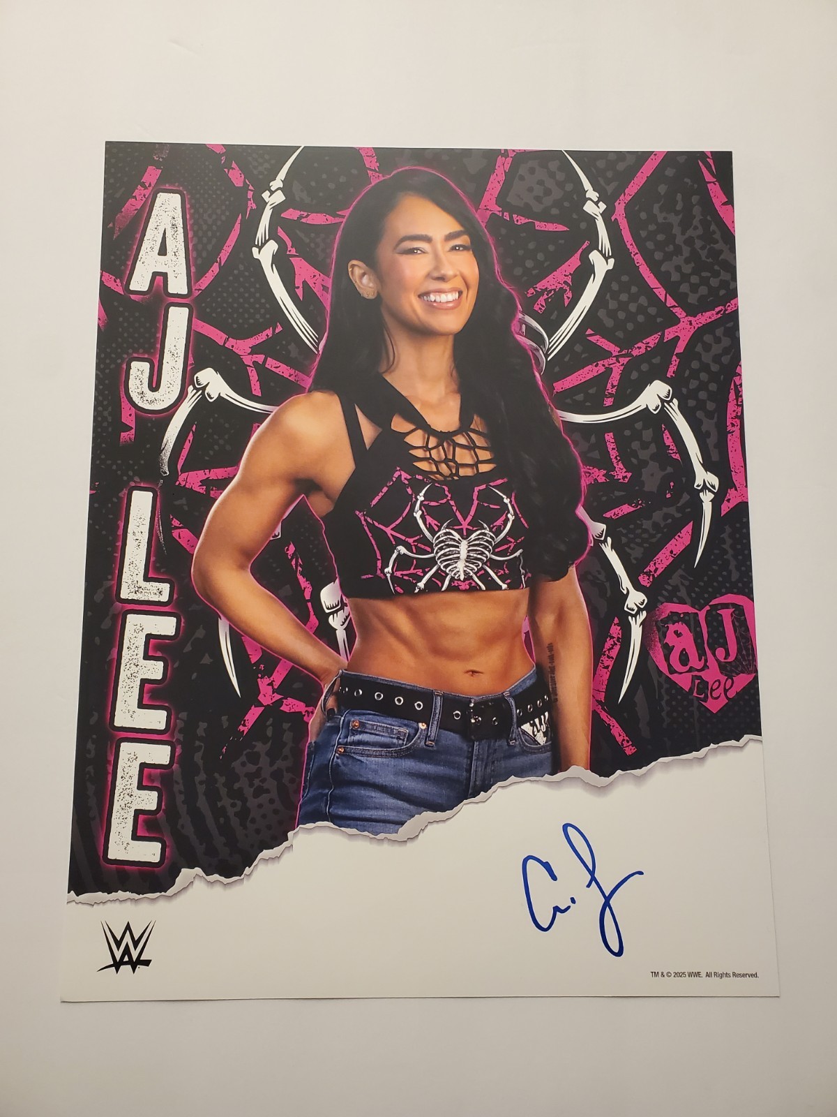 AJ LEE Signed WWE Official Autograph 11x14 Photo BRAND NEW Licensed RAW ...