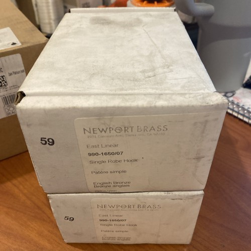 (LOT OF 2) Newport Brass East Linear 990-1650/07 SINGLE ROBE HOOK IN ...
