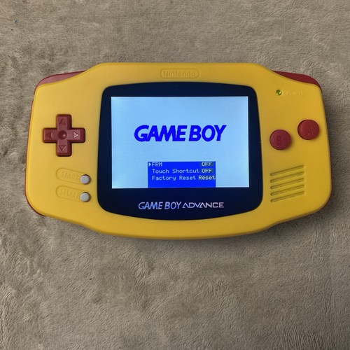 IPS Back light GBA Game Boy Advance V5 Yellow High light Screen console ...