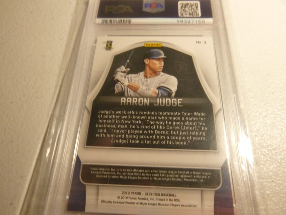 2019 PANINI CHRONICLES #3 AARON JUDGE 3 CARD WHITE, GREEN ,RED PSA 9 | eBay
