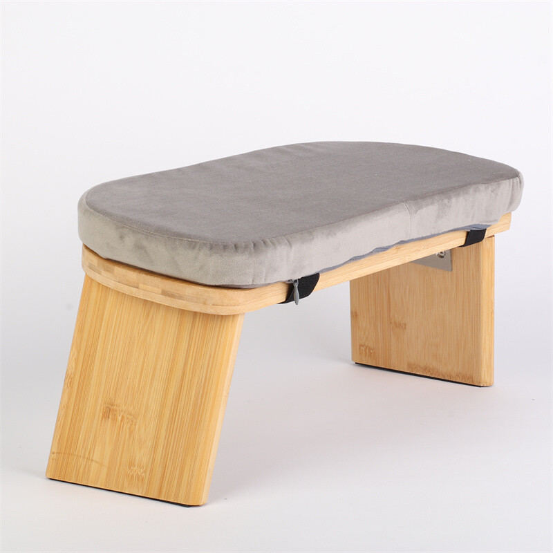 Folding Meditation Bench With Velvet Cushion Portable Yoga Bench ...