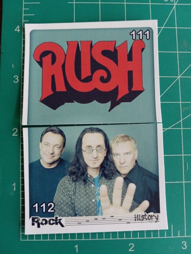 2020 ROCK HISTORY music Sticker Card Brazil RUSH GROUP BAND #111 #112 ...