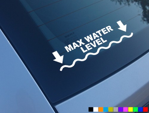 MAX WATER LEVEL FUNNY 4X4 STICKERS LAND ROVER CAR DECALS WINDOW BUMPER ...
