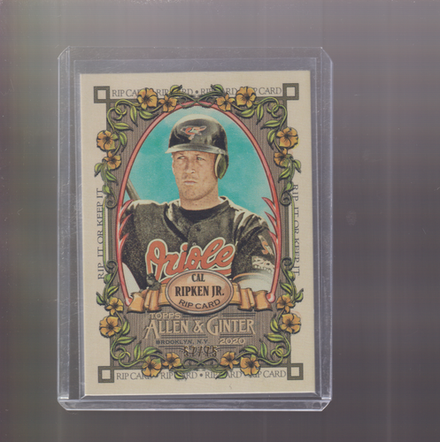 2020 Topps Allen & Ginter CAL RIPKEN Rip Card Already Ripped /75 | eBay