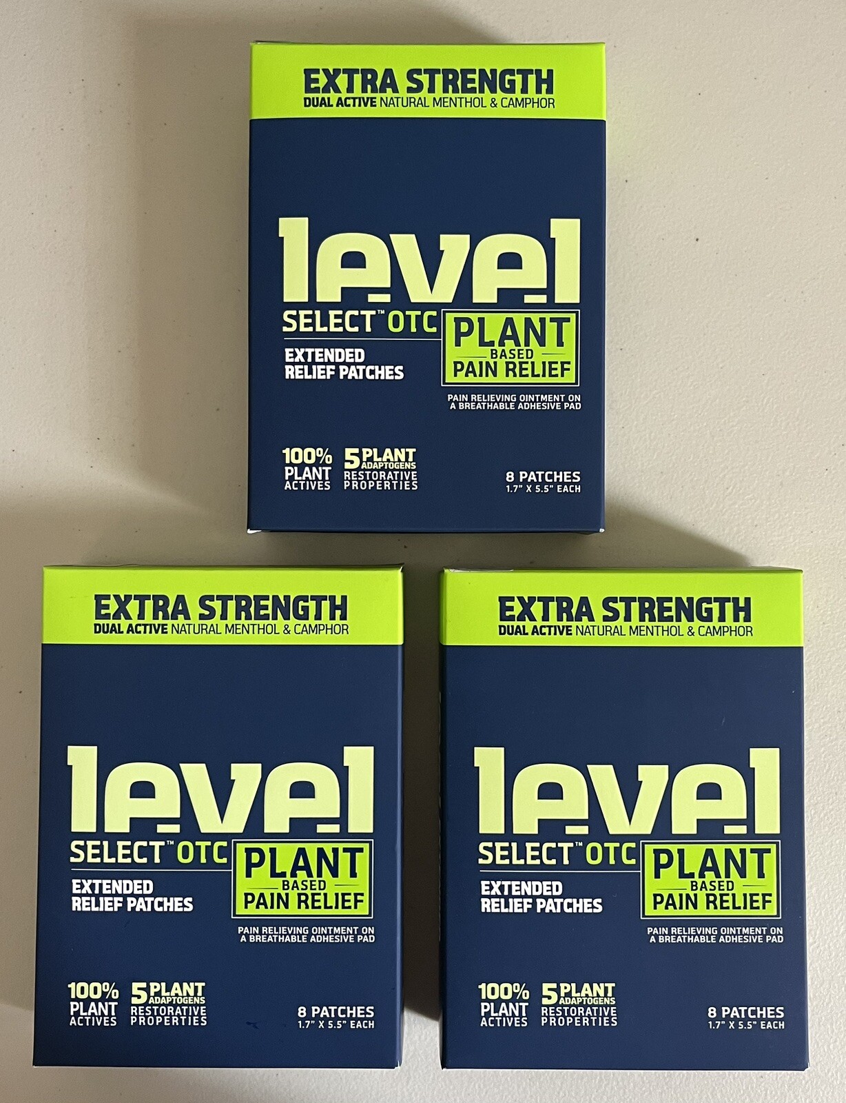 3 Level Select OTC Extra Strength Plant Based Pain Relief Patches 8 Ct ...