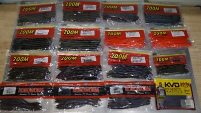 16 Packs of Zoom magnum Trick Worms, Trick Worms, Swamp Crawlers ...