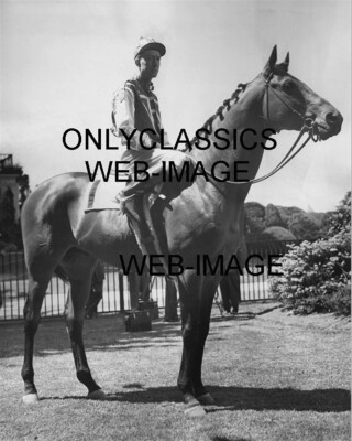 1938 SEABISCUIT HORSE RACING 8X10 PHOTO JOCKEY RED POLLARD THOROUGHBRED ...