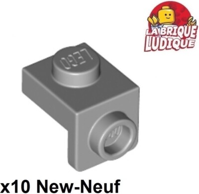 Lego 10x Bracket 1x1 - 1x1 support 90° haut gris/light bluish gray ...