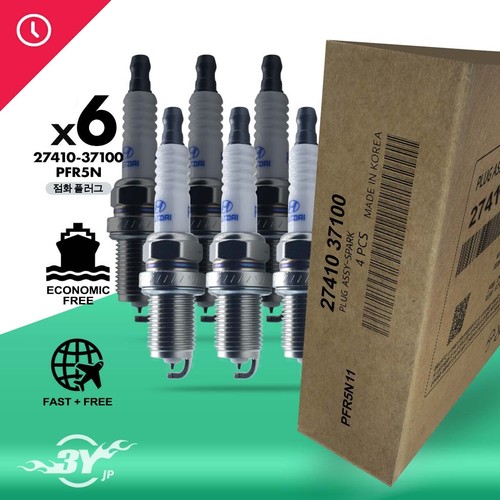 Genuines 6PC Spark Plugs 27410-37100 PFR5N-11 Fits For Hyundai Accent ...