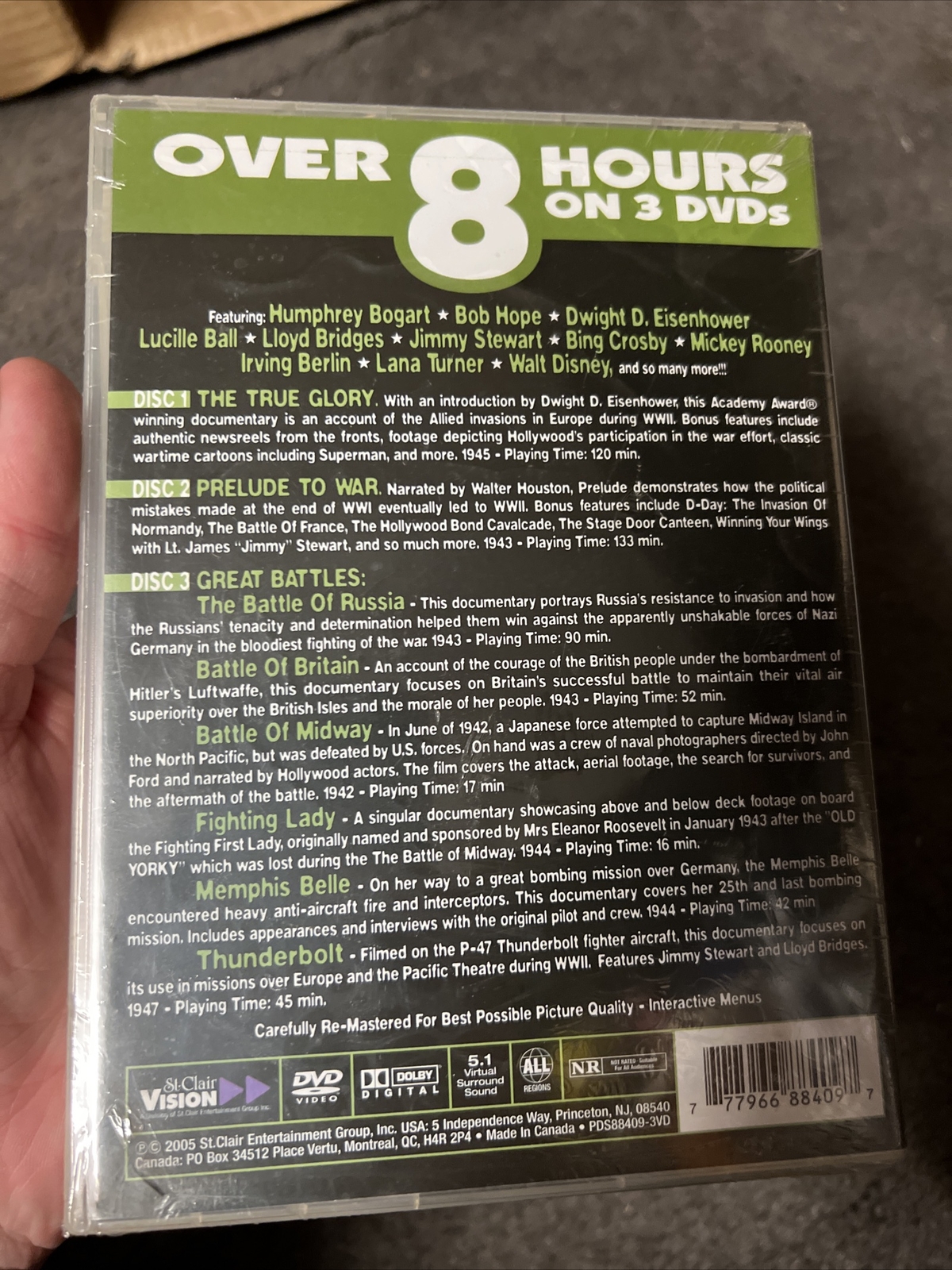 WWII Battles Victories 8 Hours (DVD, 2004, 3-Disc Set) new & sealed ...