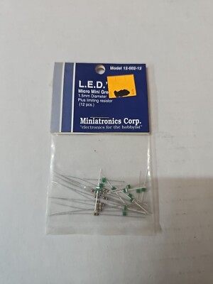 Miniatronics 12-002-12 1/16" Green Micro Mini Light LEDs (Pack of 12 ...