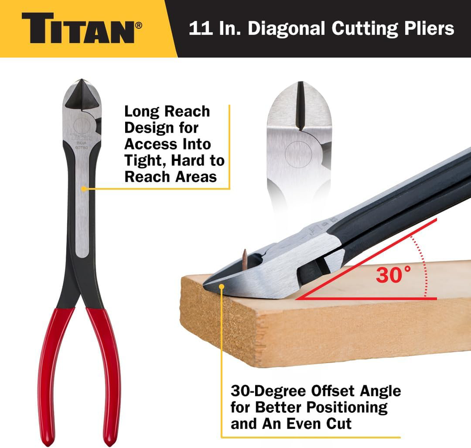 Titan 60780 11-Inch Diagonal Cutting Pliers | eBay