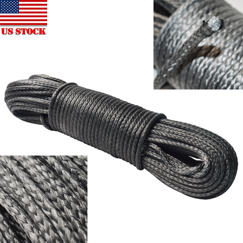 200Ft Heavy Duty Winch Rope Protective Line Cable Rope 6mm*12-Strand ...