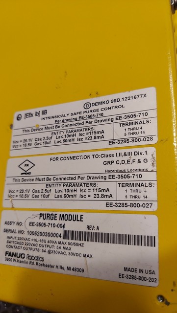FANUC EE-3505-710-004 PURGE MODULE for sale online | eBay