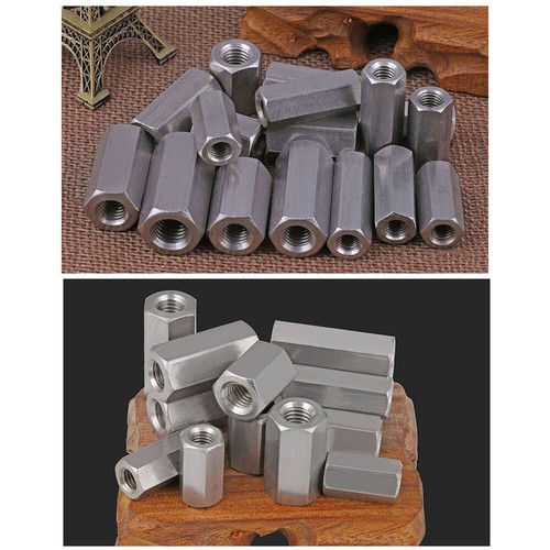 Full Thread Hex Coupling Nuts Sleeve for M5 to M24 Thread Rod Stud A2 ...