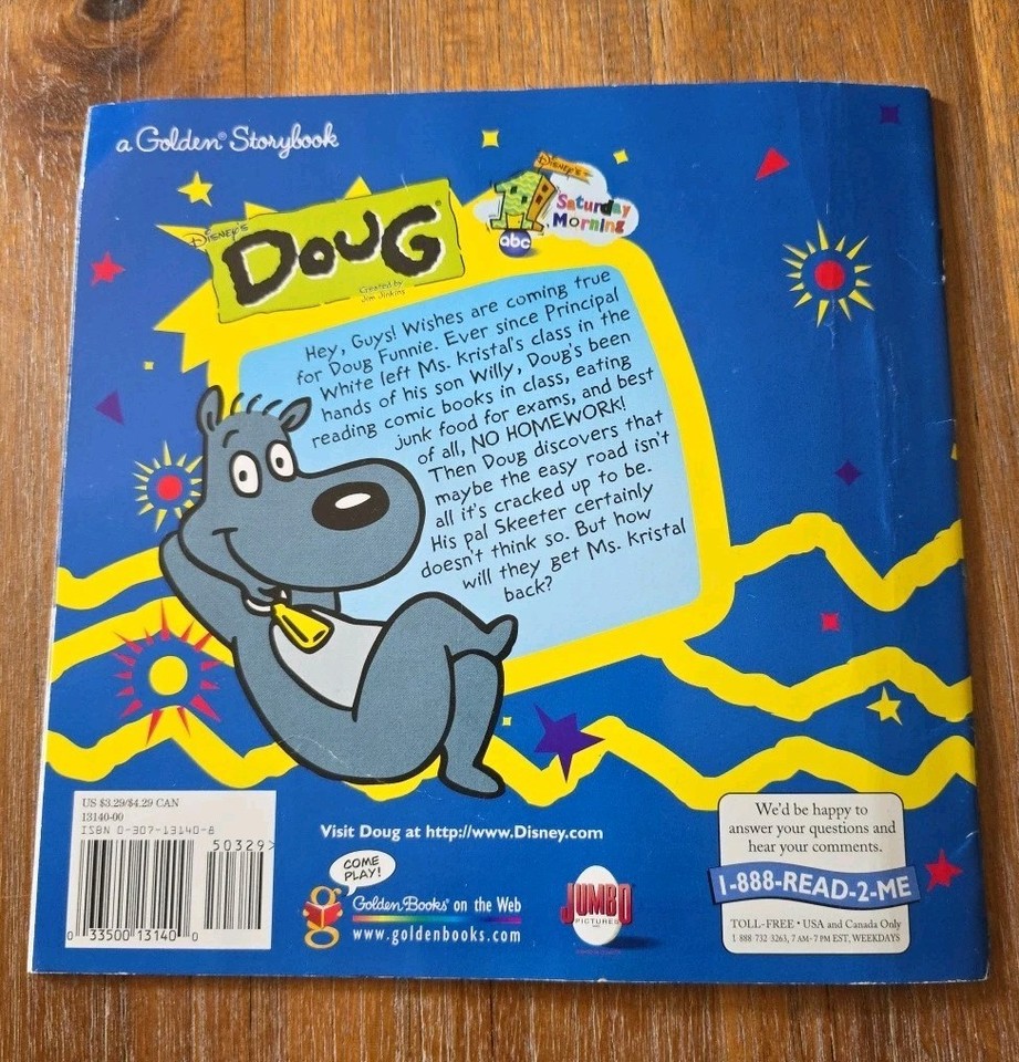 2 Saturday Morning Cartoon Golden Books Doug Gets His Wish And Recess ...