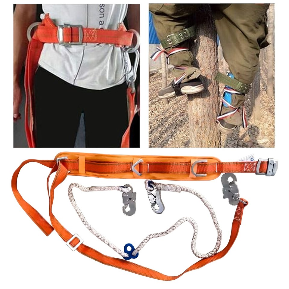 Tree Spikes Adjustable Height Pole Tree Climbing Spurs Steel w/2 ...