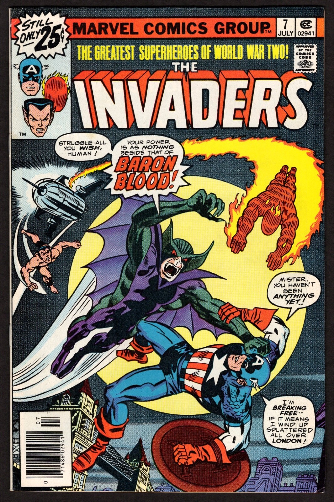 The Invaders (1976) #7 Marvel First Appearance: Union Jack & Baron ...
