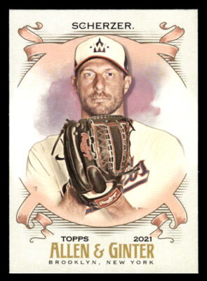 2021 Topps Allen & Ginter Max Scherzer #52 Washington Nationals Basebal ...