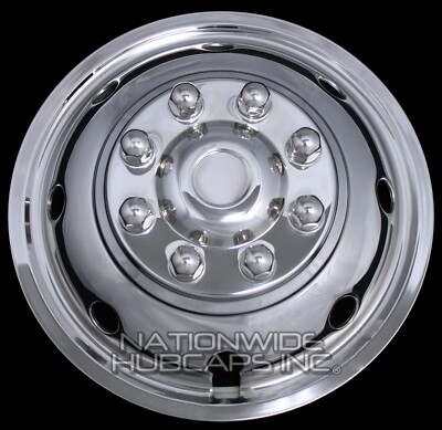 1 FRONT Ford E350 E450 Van RV 16" Dual Wheel Simulators Hub Caps Dually ...
