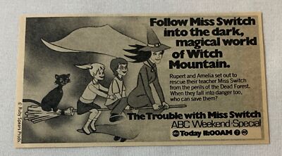 1980 ABC Weekend Special tv ad~ TROUBLE WITH MISS SWITCH Witch Mountain ...