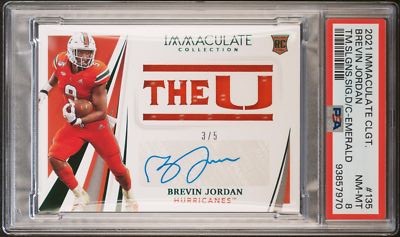 2021 Immaculate Collegiate #135 Brevin Jordan - Team Logo Emerald # /5 ...