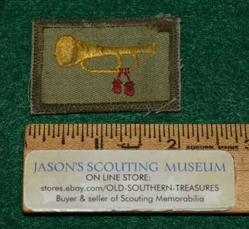 BOY SCOUT PATCH - BUGLER - PLASTIC BACK - USED | eBay