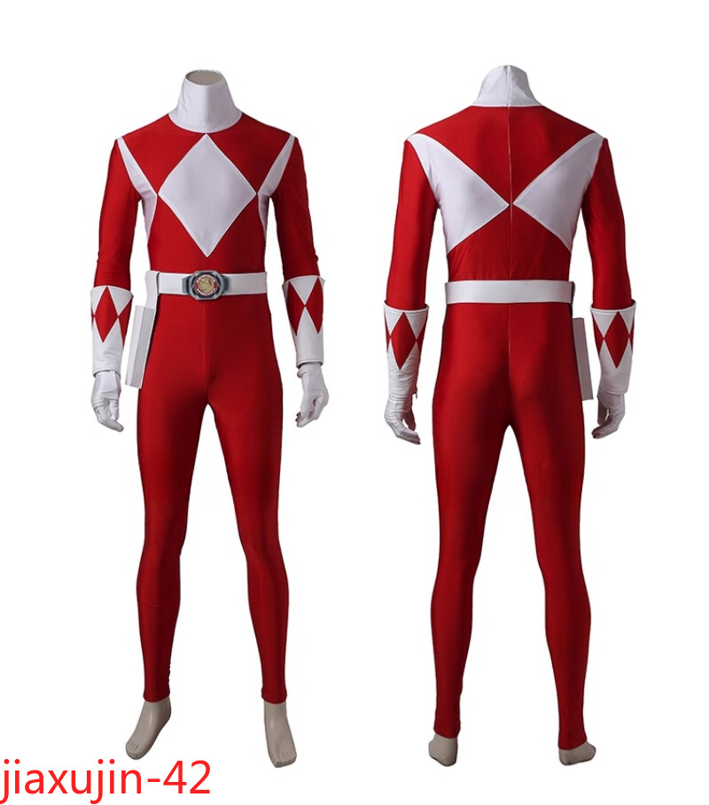 Dino Rangers Uniform Red Ranger Cosplay Costume Zyuranger Rocky ...
