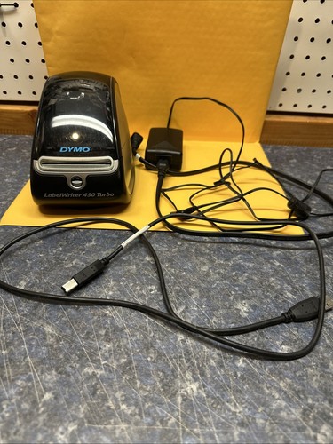 Dymo Label Writer 450 Turbo Thermal Label Printer & AC Adapter & USB ...