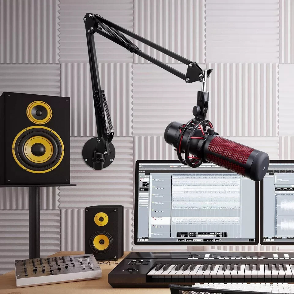 Microphone Wall Mount Boom Arm - Microphone Wall Mount for Mic holder ...