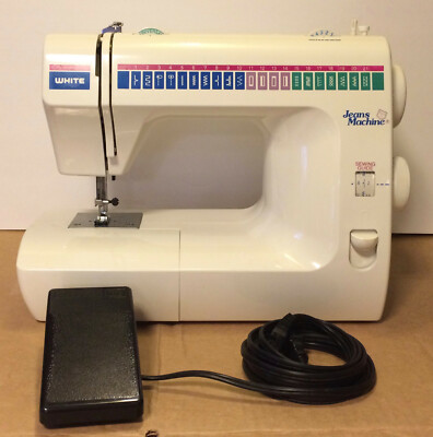 💜OOS White Jeans Machine Model 1977 Sewing Machine With Foot Pedal ...