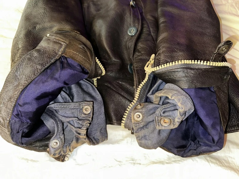ww2 flight jacket leather Luftwaffe German Rich defense 1944 heated ...