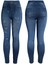 High Waist Women's Denim Print Fake Faux Jeans Leggings Pants | eBay
